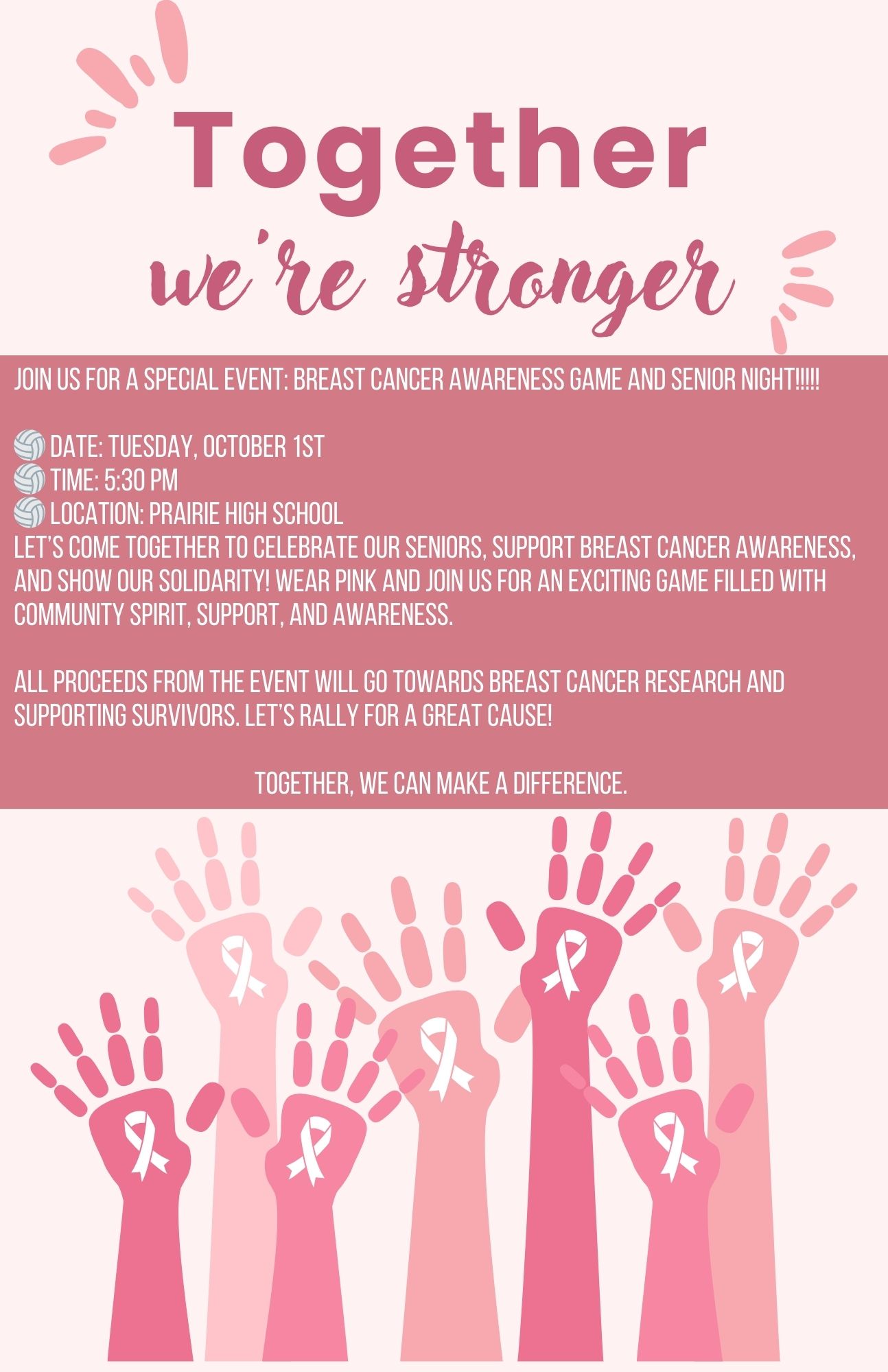Volleyball Senior Night and Breast Cancer Awareness – College Community ...